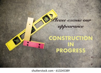 Construction Progress Sign Stock Photo 613245389 | Shutterstock