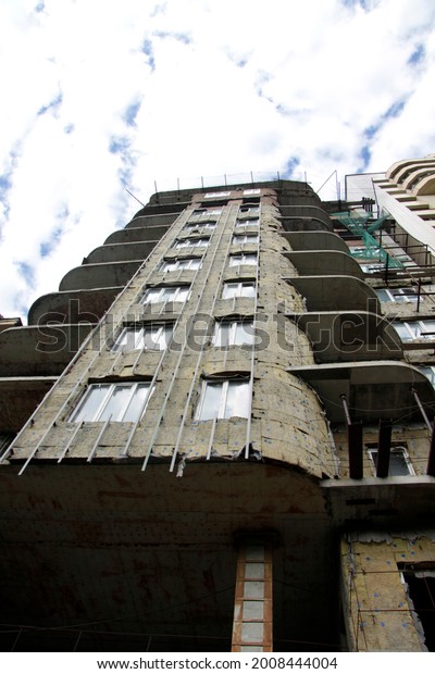 Construction Project Incompleted House Underside View Stock Photo ...