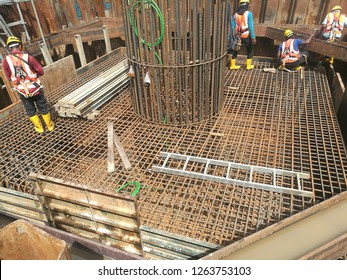 Construction Rc Pile Cap Using Cofferdam 스톡 사진 1263753103 | Shutterstock