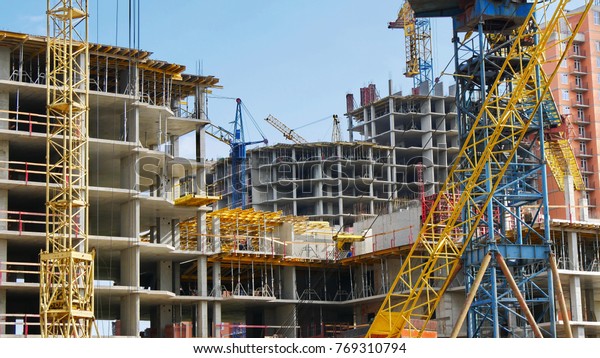 Стоковая фотография 769310794: Construction Site Background Work On ...