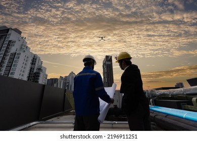 Construction Site Manager Visit Engineer Working Stock Photo 2196911251 ...