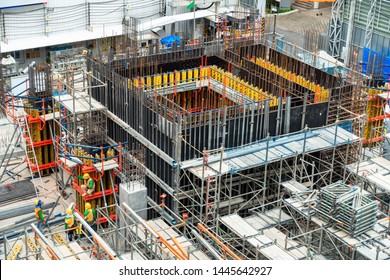 Construction Site On Process While Installation Stock Photo (Edit Now ...
