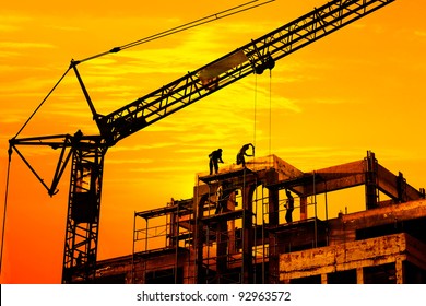 Construction Site Sunset Stock Photo 92963572 | Shutterstock