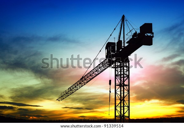 Construction Site Sunset Stock Photo 91339514 | Shutterstock