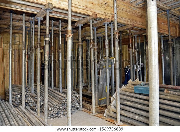 Construction Work Formwork Tool Form Concrete Stock Photo 1569756889 ...