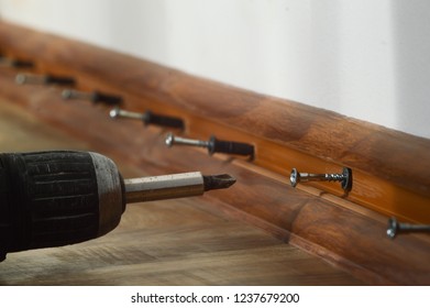 Construction Work Installation Plinth Tool Drill Stock Photo 1237679200 ...