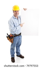 13,835 Construction worker holding sign Images, Stock Photos & Vectors ...