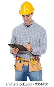 Construction Worker Side View Isolated Stock Photo 381370 | Shutterstock