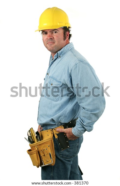 Construction Worker Side View Isolated Stock Photo 381370 | Shutterstock