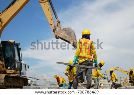Construction Worker Construction Site Stock Photo (Edit Now) 708786469 ...