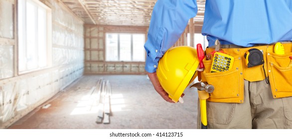 Construction Worker Tool Belt Stock Photo (Edit Now) 447972040