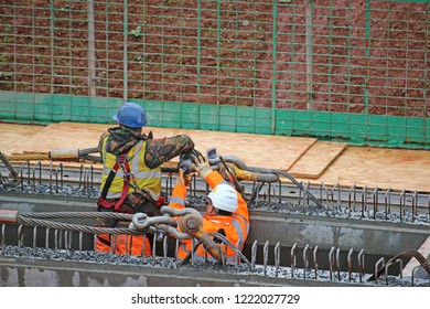 Construction Workers Bridge Beam Stock Photo 1222027729 | Shutterstock