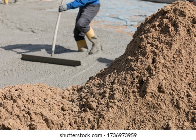 Construction Workers Pull Off Young Concrete Stock Photo 1736973959 ...