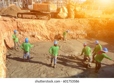 Construction Workers Workers Working Prepare Structure Stock Photo ...
