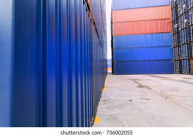 Container Box Loading Yardcontainer Handling Container Stock Photo ...