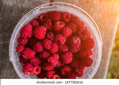 Container Fresh Raspberry Close View Summer Stock Photo (Edit Now ...