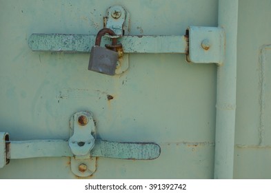 Closeup View Worn Intermodal Container Door Stock Photo (Edit Now ...