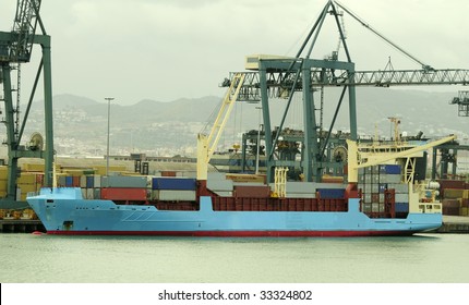 Shipping Port Cranes Container Ship Stock Photo (Edit Now) 38556538