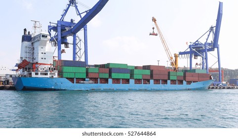 Container Ship Loading Port Stock Photo 527644864 | Shutterstock