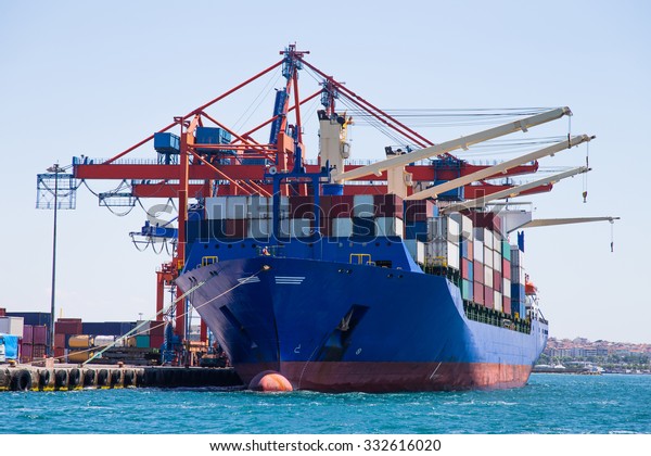 Container Ship Loading Port Stock Photo (Edit Now) 332616020
