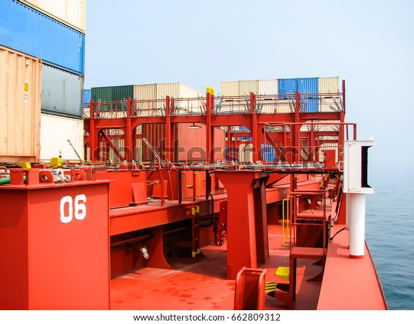 Container Ship S Deck Part Vessel Stock Photo (Edit Now) 662809312