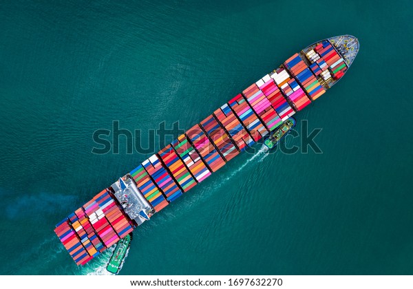 Container Ship Transporting Large Cargo Import Stock Photo 1697632270 ...