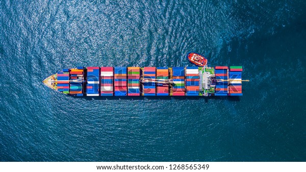 Container Ship Vessel Stock Photo 1268565349 | Shutterstock