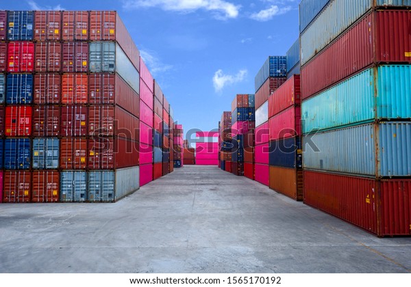 Containers Shipyard Empty Ground Floor Stock Photo (Edit Now) 1565170192