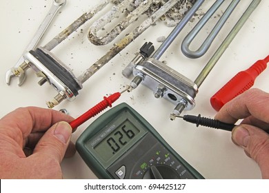 Continuity Check Appliance Engineer Using Multimeter Stock Photo (Edit ...