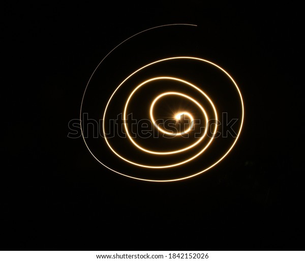 Continuous Line Shape Spiral Spiral Drawn Stock Photo 1842152026 ...