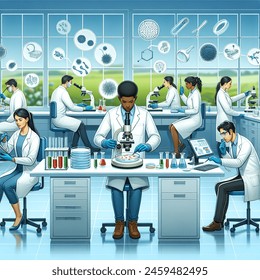 Animation Biology Lab Two Students Doing AI-generated image 2480424721 ...