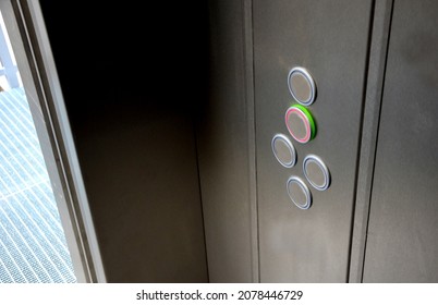Control Circular Backlit Elevator Buttons Without Stock Photo ...