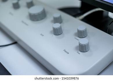 Control Panel Buttons Scanning Electron Microscope Stock Photo ...