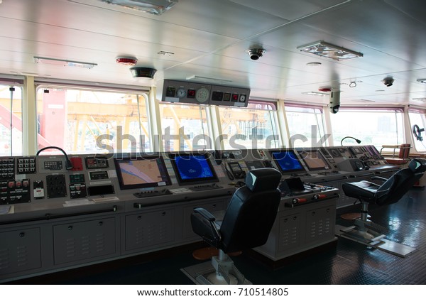 Control Panel Ships Radar Map Bridge Stock Photo (Edit Now) 710514805