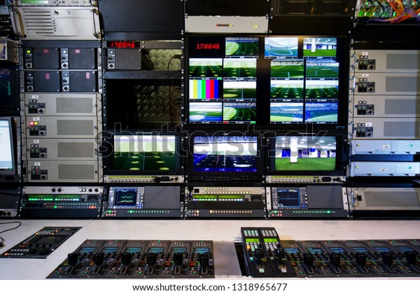 Control Panel Tv Channel Studio News Stock Photo (Edit Now) 1318965677