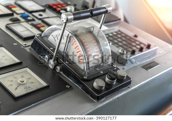 Control Panel Warship Instruments Equipment Stock Photo 390127177 ...