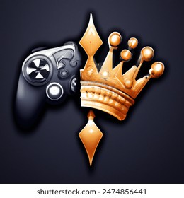 Controller Crown Hanging Off Side Gamer AI-generated image 2474857133 ...
