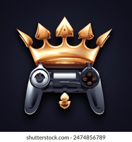 Controller Crown Hanging Off Side Gamer AI-generated image 2474857133 ...