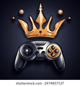 Controller Crown Hanging Off Side Gamer AI-generated image 2474857133 ...