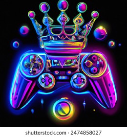 Controller Crown Hanging Off Side Gamer AI-generated image 2474857133 ...