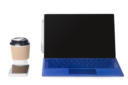 Convertible laptop computer featuring laptop, convertible, and isolated ...