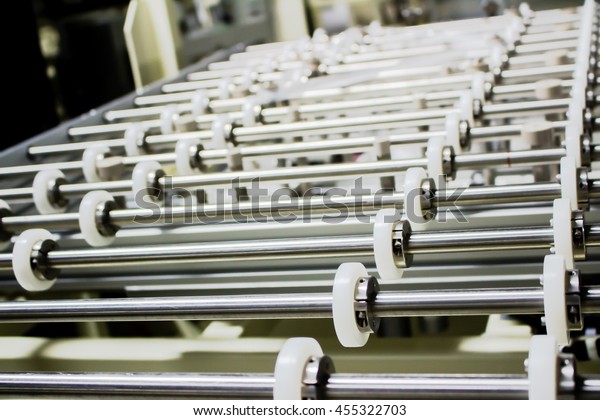 Conveyor Roller Sorting System Production Line Stock Photo 455322703 ...