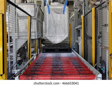 Conveyor Rollers Box Packing Line Factory Stock Photo 466653041 ...