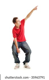 Cool Guy Pointing Something Isolated On Stock Photo 35963791 | Shutterstock