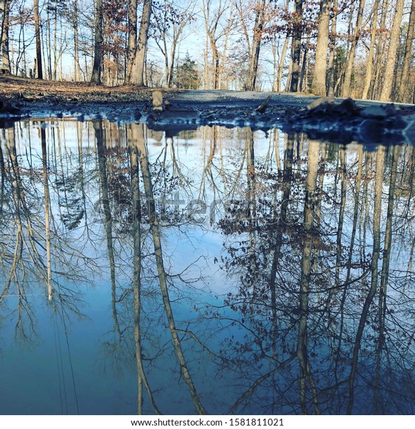 Cool Reflection Puddle Stock Photo 1581811021 | Shutterstock