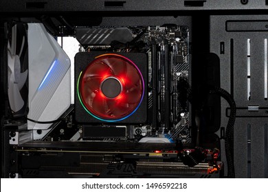 Cooler Processor Neon Light Led Light Stock Photo (Edit Now) 1496592218