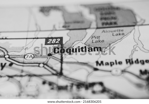 Coquitlam On Map Background Stock Photo 2168306201 | Shutterstock