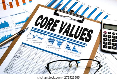 Core Values Analysis Concept On Clipboard Stock Photo 272528585 ...