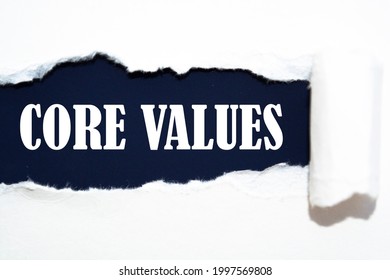 Core Values Message Written Under Torn Stock Photo 1997569808 ...