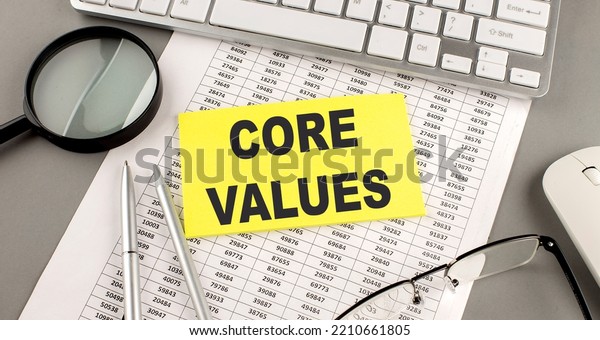 Core Values Text Written On Sticky Stock Photo 2210661805 | Shutterstock